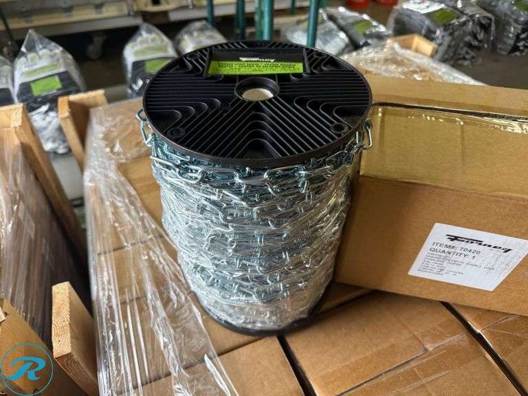 (3) Forney 70420 Double Loop Chain, Zinc-Plated, 2/0 x 175 ft, 255lbs ...