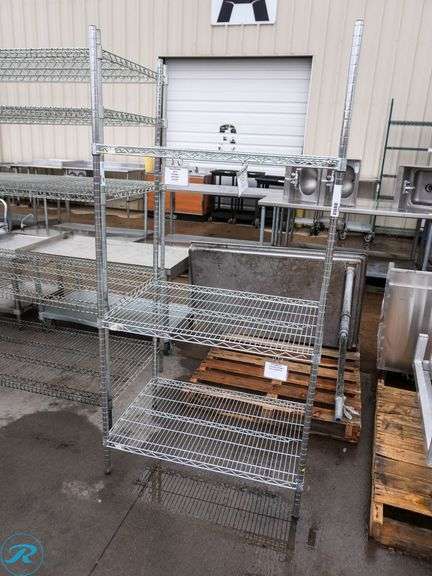 3-Tier Wire Rack, 24" x 36" x 72" H, - Roller Auctions
