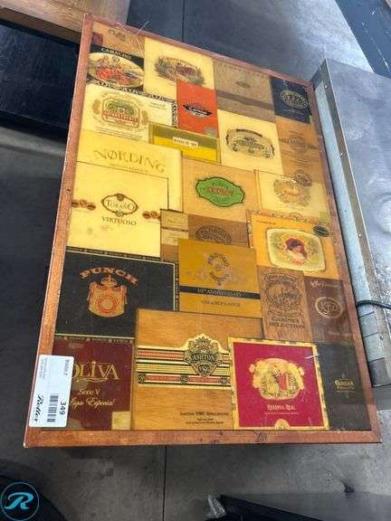 Wooden Storage Cabinet With Cigar Box Lid Design - Roller Auctions