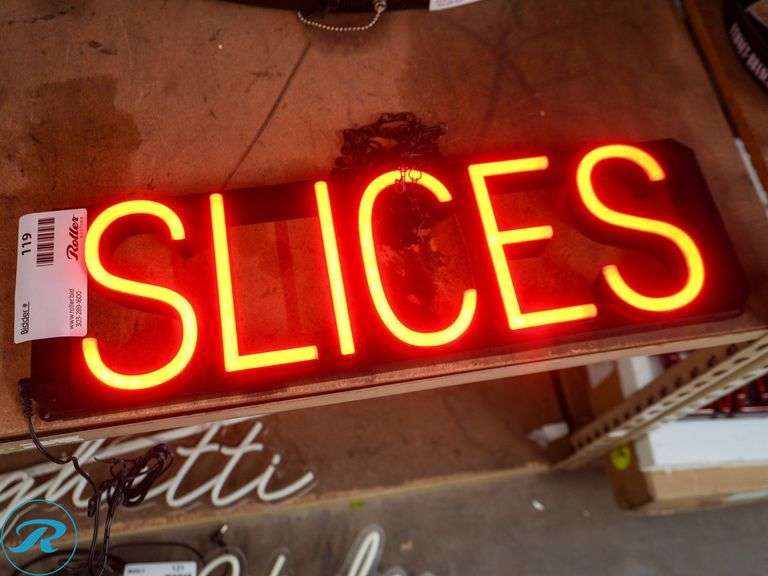 Slices LED Lighted Sign - Roller Auctions