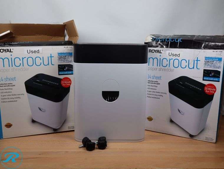 (2) Royal Microcut Paper Shredder, 14 Sheet - Used/Tested Works ...