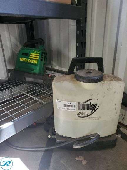 Roundup Handheld Pump Sprayer and Weed Eater GB 20 Blower - Roller Auctions