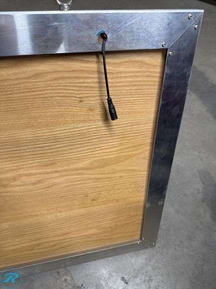 Illuminated Rocky Patel Sign with Wood and Metal Frame, Missing Head Of ...