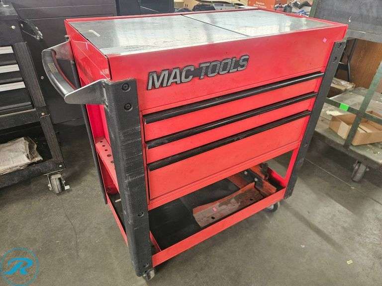 Mac Tools Rolling Tool Cart with Four Drawers and Sliding Top - Roller ...