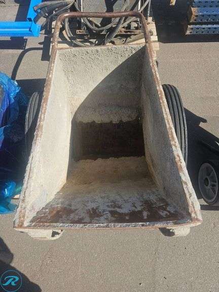Metal Industrial Concrete Cart with Rubber Tires - Roller Auctions