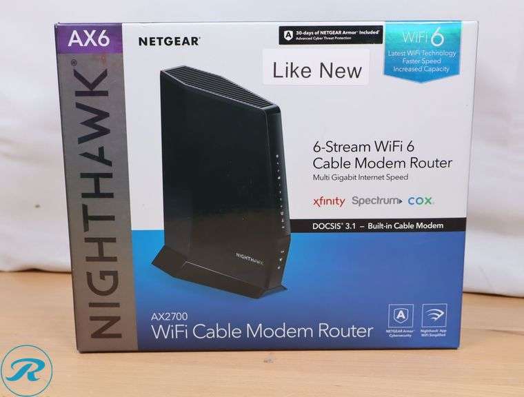 NETGEAR - Nighthawk CAX30 AX2700 WiFi 6 Cable Modem Router - Like New ...