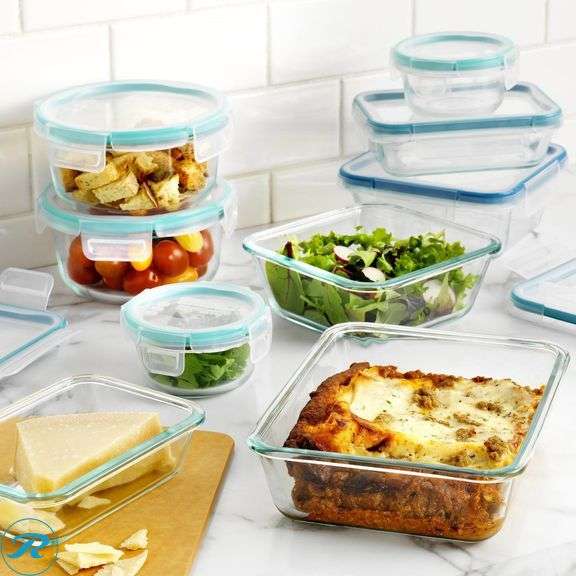 (2) Snapware Pyrex 18-piece Glass Food Storage Set - Like New - Roller ...
