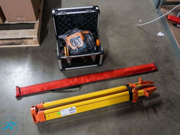 New SKLP B22154 Self-Leveling Rotary Laser, With Tripod And Range Rod ...