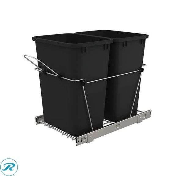 (1) New- Rev-A-Shelf 35.0-Quart Soft Close 2 Pull-out trash can (Total ...