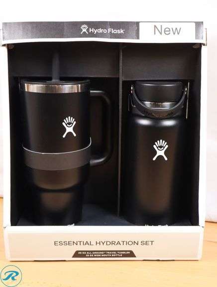 Hydro Flask 40 oz Travel Tumbler & 32 oz Wide Mouth Bottle Essential ...