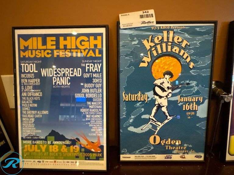 (6) Framed Concert Posters - Roller Auctions
