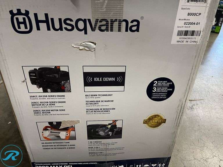 Husqvarna 3200 PSI Gas Powered Pressure Washer - New - Roller Auctions