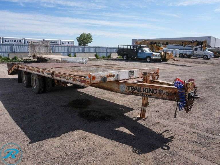 1990 Trail King TK40-2400 T/A Equipment Trailer - Roller Auctions