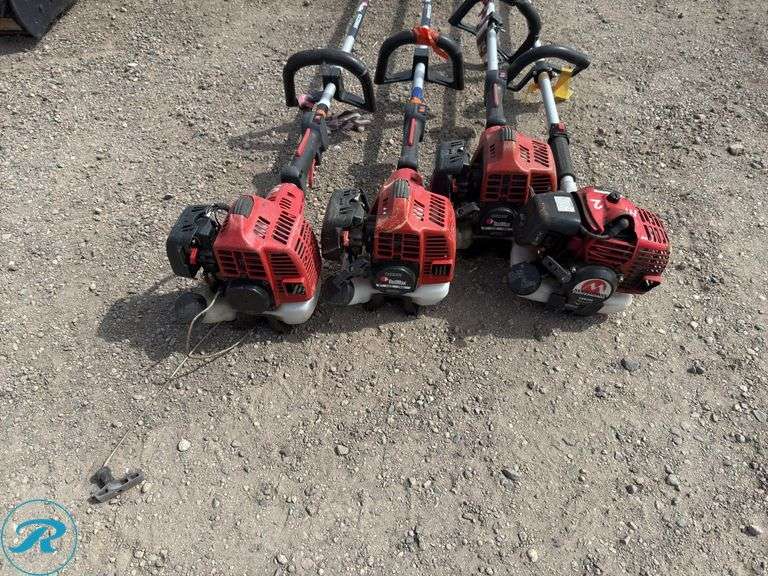 (4) Trimmers; Redmax GZ23N, Maruyama, Gas (Missing Cutting Heads, 1 ...
