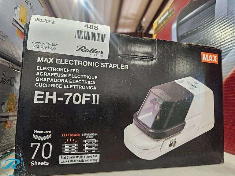 Max EH-70F II Electronic Stapler - Roller Auctions