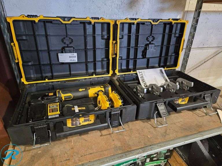 DeWalt DCE210 20V Press Tool with Accessories in Two Cases - Roller ...