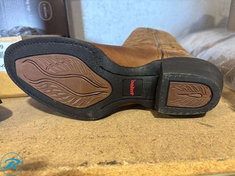 Laredo LAD 51112 Tan Distressed R Toe Leather Boots, Size 10W - Roller ...