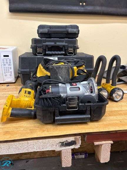 Power Tools Including DeWalt DC305 Reciprocating Saw, DC509 ...