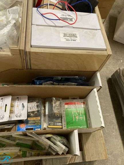 Pallet of Assorted Electrical Supplies (Lights, Fuses, Electrical ...