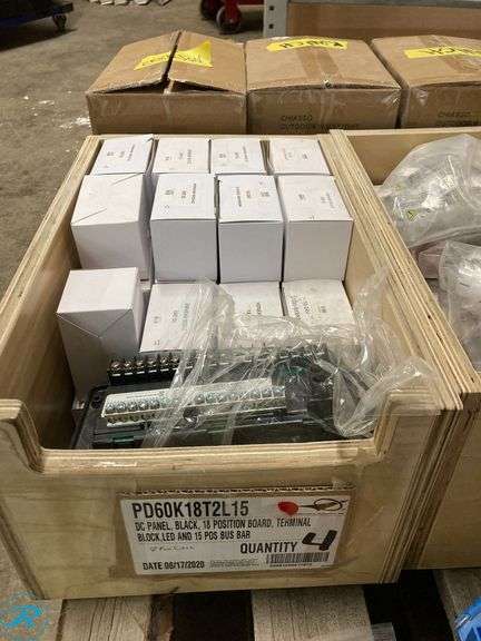 Pallet of Assorted Electrical Supplies (Lights, Fuses, Electrical Panels, etc) (1 Pallet ...