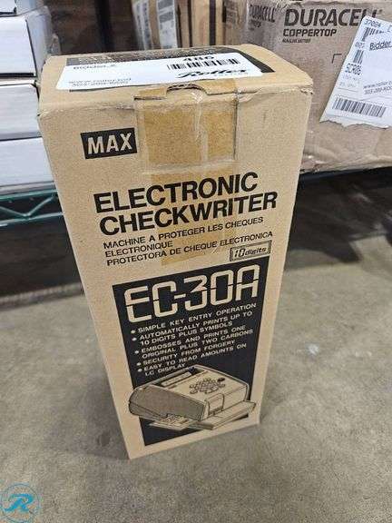 Max EC-30A Electronic Checkwriter - Roller Auctions