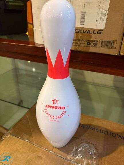 (7) Boxes of Brunswick Max Plastic-Coated Bowling Pins - Roller Auctions