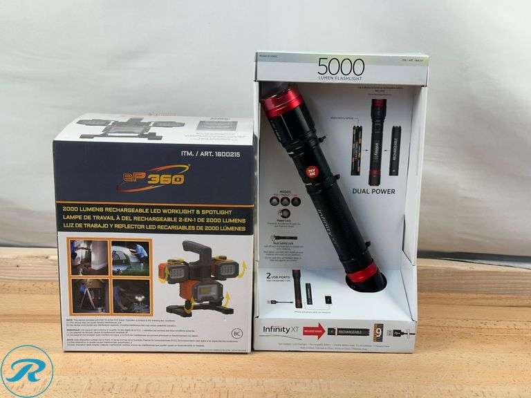 eP 360 2000 Lumens Rechargeable LED Worklight & Spotlight- New ...