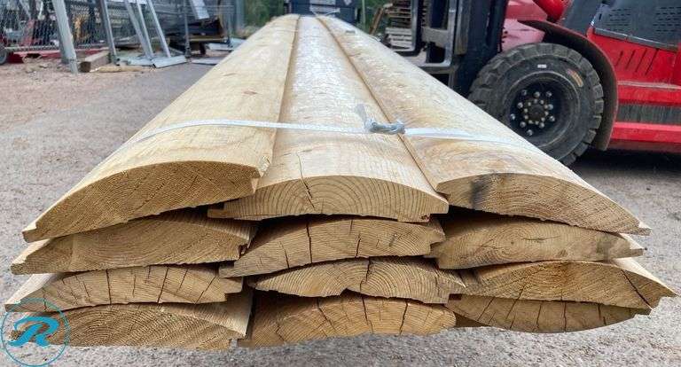 (12) Log Cabin Shiplap Siding 2" x 8" x 16ft (Total of 12 pcs) (See ...