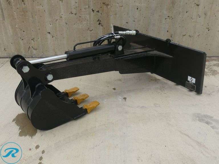 New Giyi GY-BK56M Hydraulic Backhoe Attachment to Fit Skid Steer Loader, 15" Bucket - Roller ...