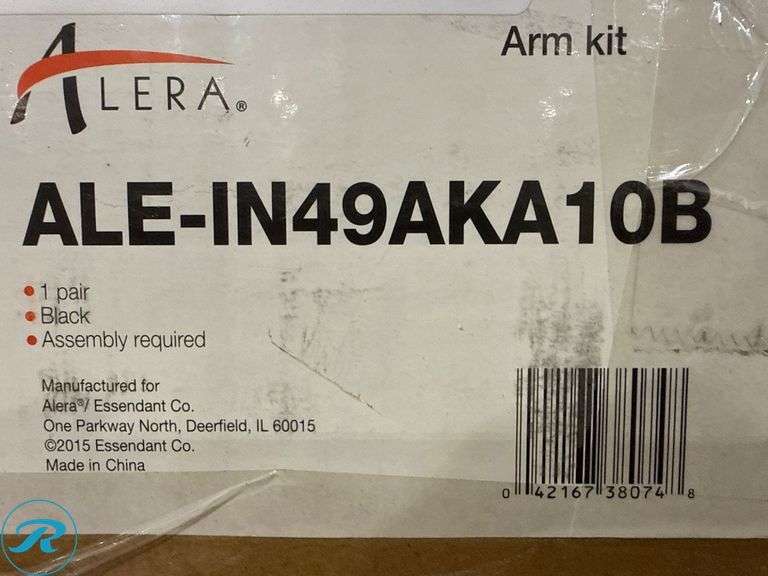 (3) Alera ALE-IN49AKA10B Arm Kits, Black, Assembly Required - Roller ...