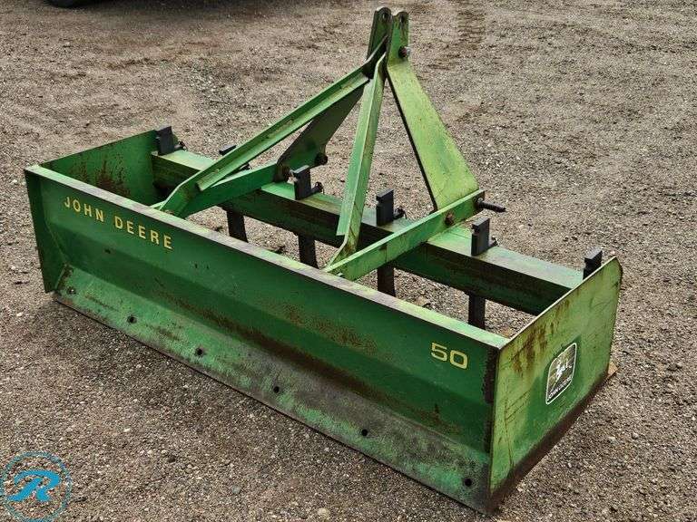 John Deere 50" Box Blade, Adjustable Ripper, 3-Point - Roller Auctions