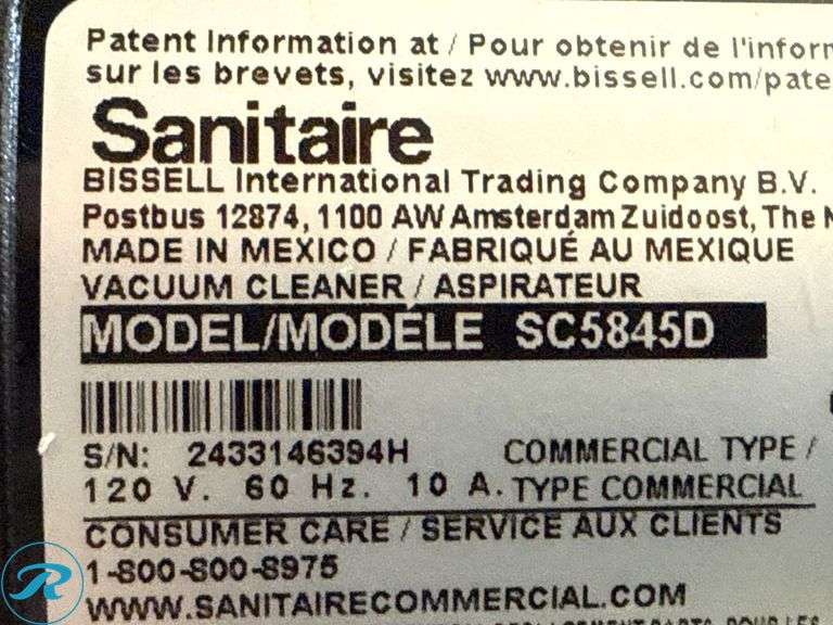 Sanitaire SC5845D Commercial Upright Vacuum Cleaner, 120V - Roller Auctions