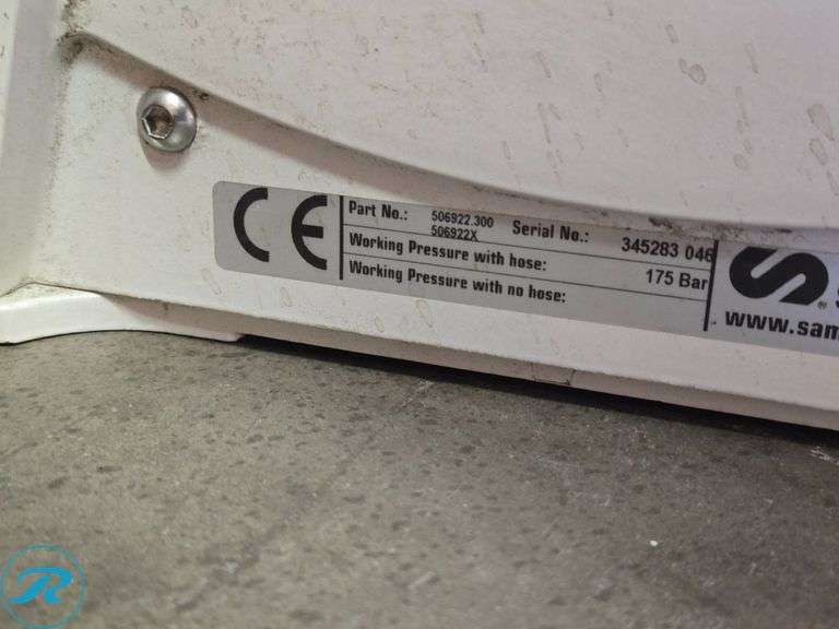 Samson Hose Reel with Hose, Model 506922, 175 Bar Working Pressure ...