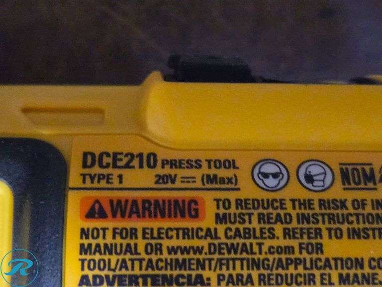 DeWalt DCE210 20V Press Tool with Accessories in Two Cases - Roller ...