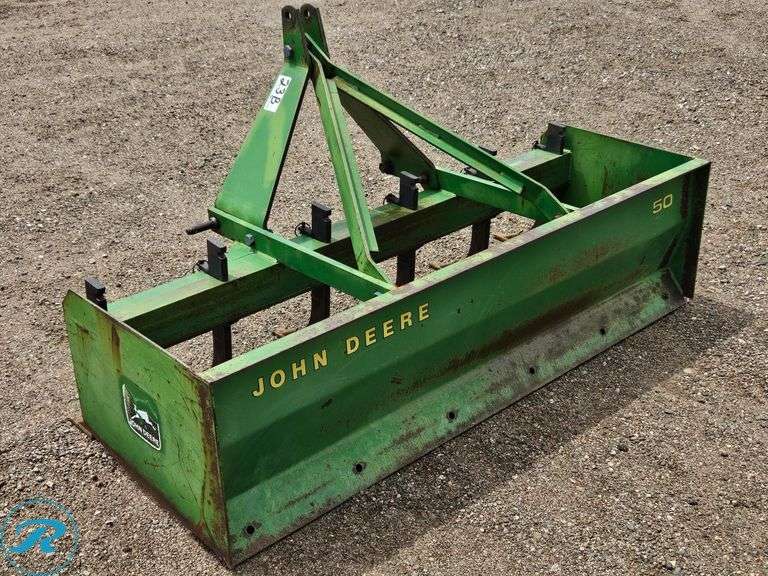 John Deere 50" Box Blade, Adjustable Ripper, 3-Point - Roller Auctions