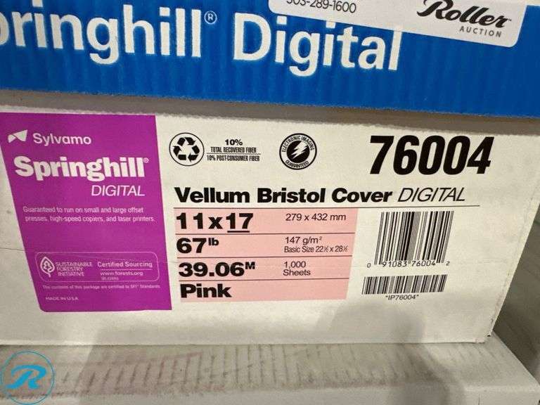 Pallet of Sylvamo Springhill Digital Vellum Bristol Cover Paper, Pink ...
