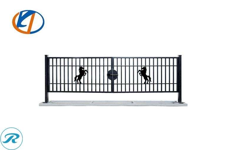 New KJ K2007N 20' Bi-Parting Metal Farm Gates With Mounting Uprights ...