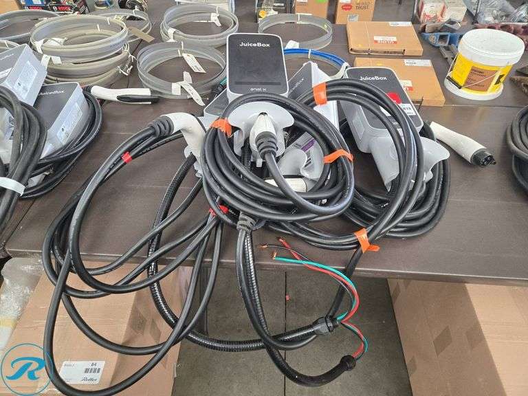 (4) Enel X 2JB401HNA-HWY-300 JuiceBox 40 Electric Vehicle Charging ...