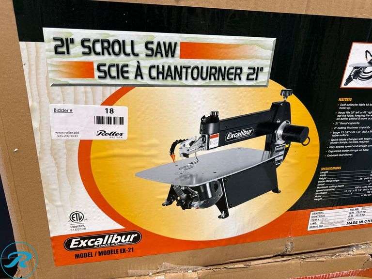 Excalibur EX-21 Scroll Saw, 21-Inch, Electric - Roller Auctions