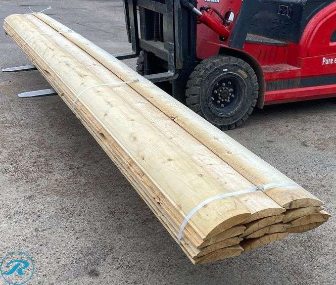 (12) Log Cabin Shiplap Siding 2" x 8" x 16ft (Total of 12 pcs) (See ...