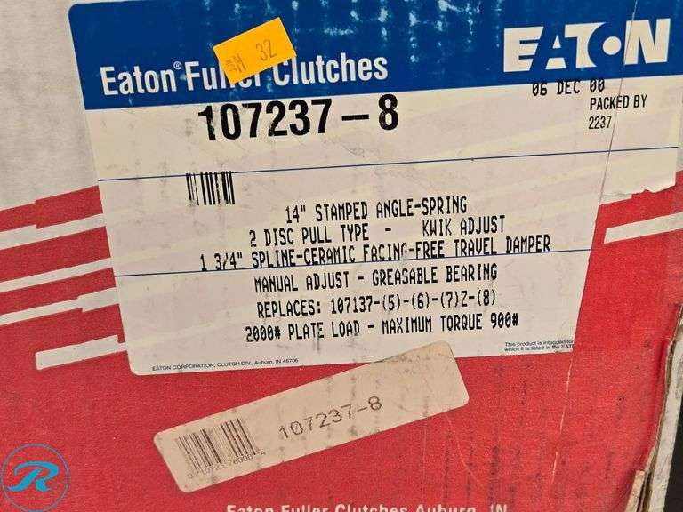Eaton Fuller 14-Inch Stamped Angle-Spring Clutch Kit, Model 107237-8 ...