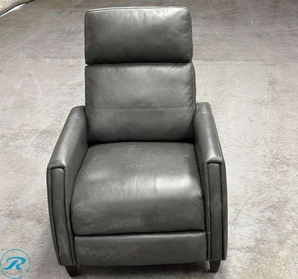 Decklyn Leather Pushback Recliner- Like New - Roller Auctions