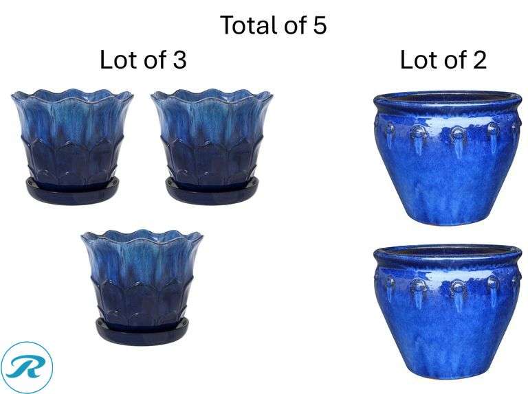 (5) New- (3) allen + roth Round 10.04-in W Small Multiple colors ...