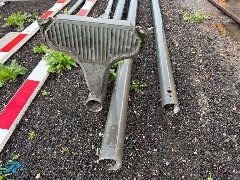 (3) Metal Light Poles, 35' Length, 8" x 8" Bolt Pattern, Square Base ...