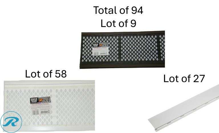 (94) New- (9) Amerimax Snap-In Gutter Filter PVC K style 6.5-in x 3.0 ...