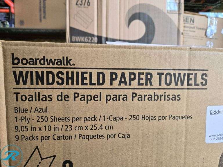 Cases of C-Fold and Windshield Paper Towels by Boardwalk, Winsor, and ...