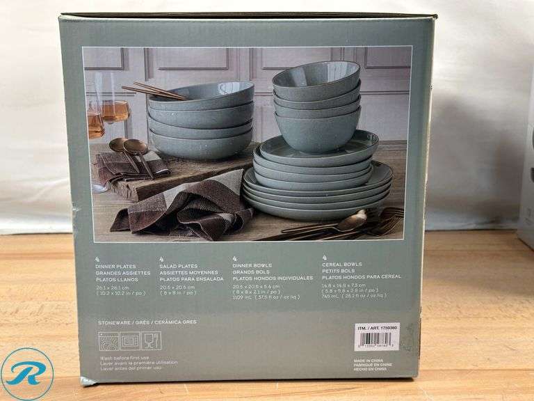 Over & Back Options 16-piece Dinnerware Set- New; Safdie & Co. 12-piece ...