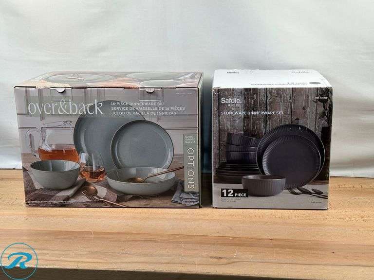 Over & Back Options 16-piece Dinnerware Set- New; Safdie & Co. 12-piece ...