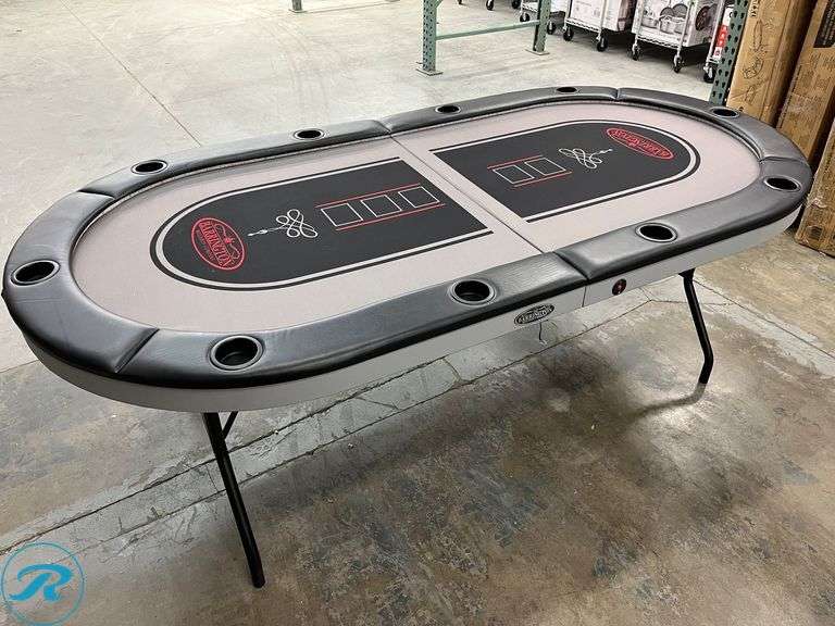 Barrington 10-player Poker Table with LED Lights, Foldable, Includes ...