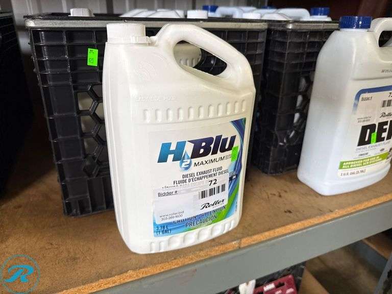 Crate of (6) New H2Blu Maximum Diesel Exhaust Fluid Containers - Roller ...